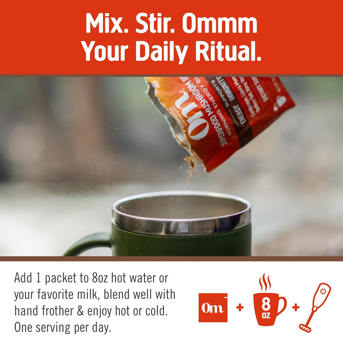 single serve mushroom drink packets