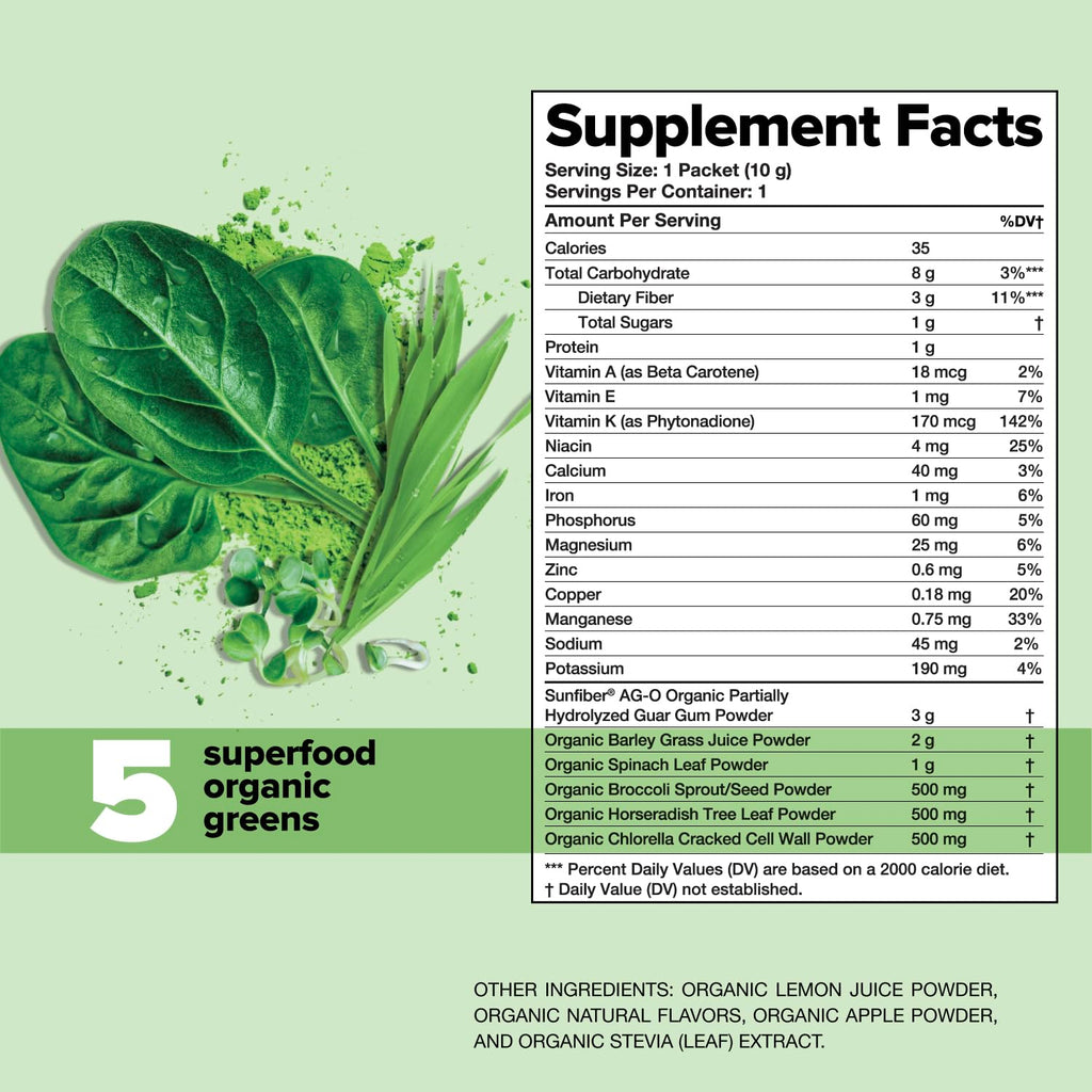 single serving chlorella superfood sample
