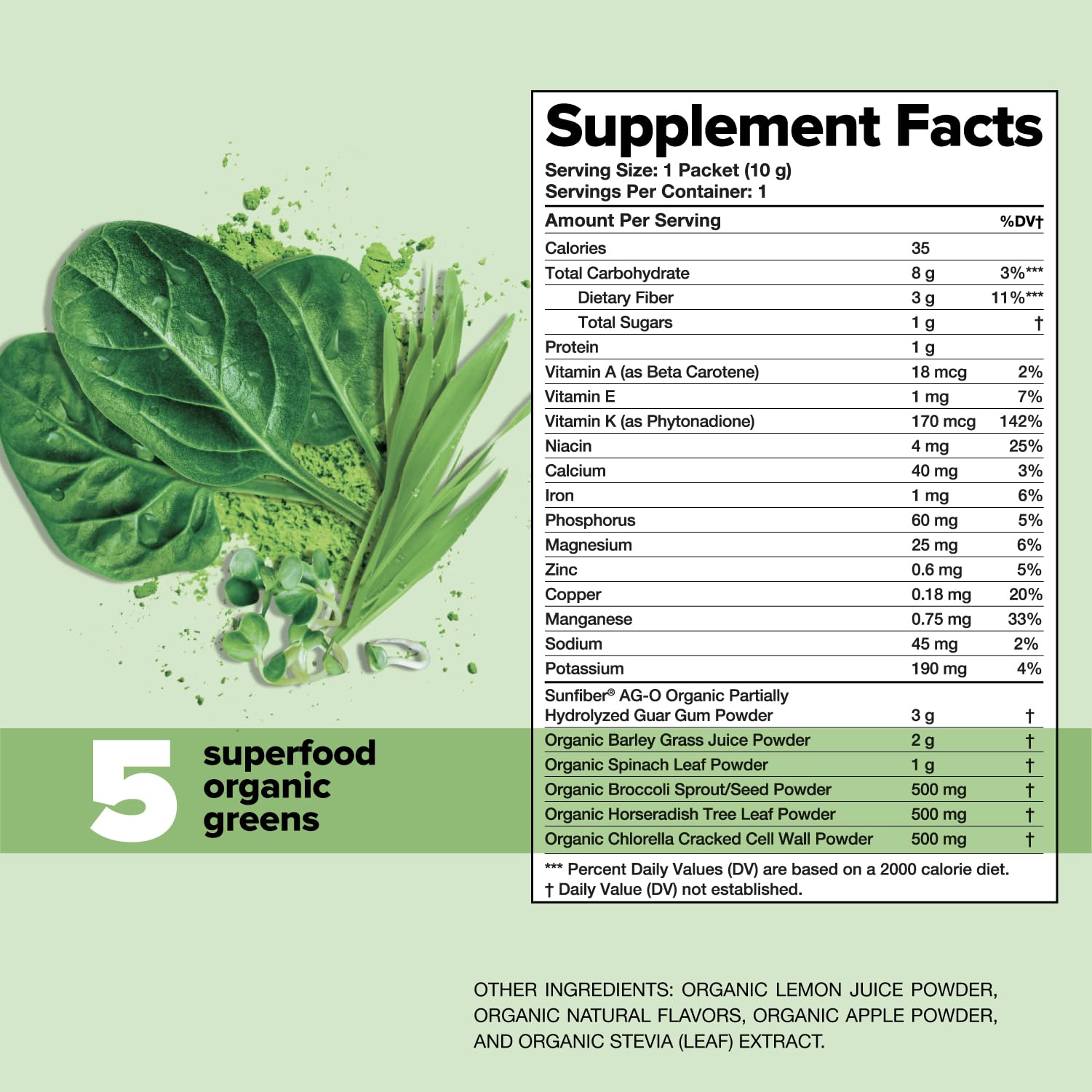 single serving chlorella superfood sample