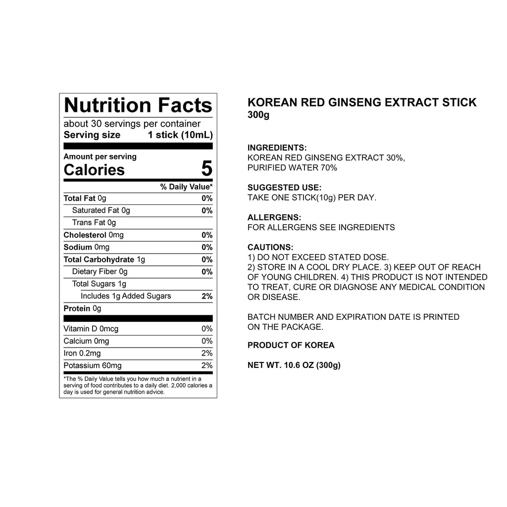 single serving ginseng extract packs