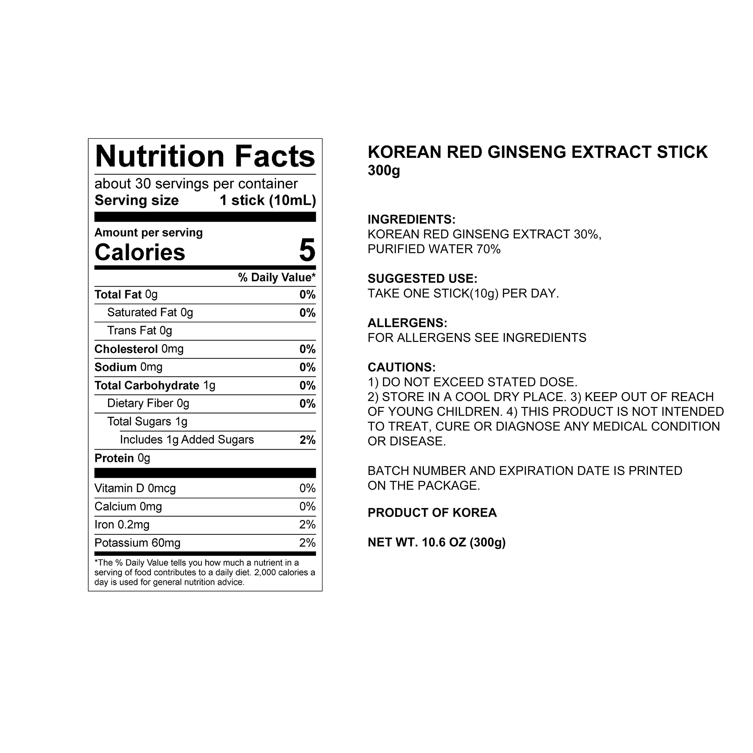 single serving ginseng extract packs