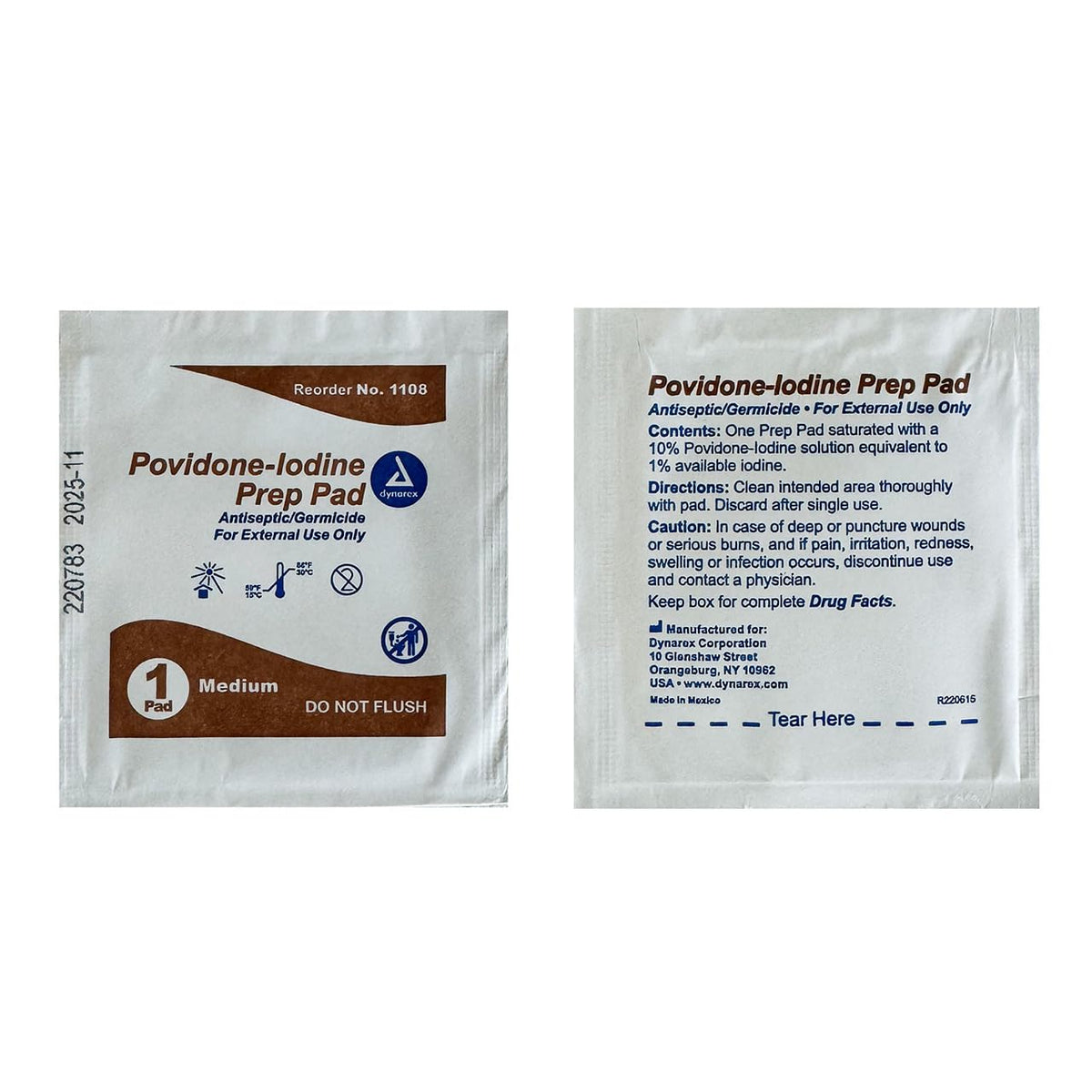 single-use iodine prep pads