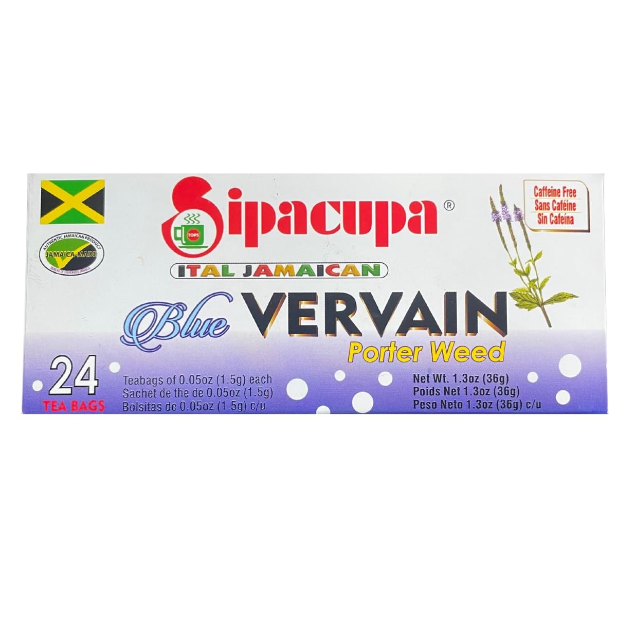 Sipacupa Blue Vervain tea bags for relaxation