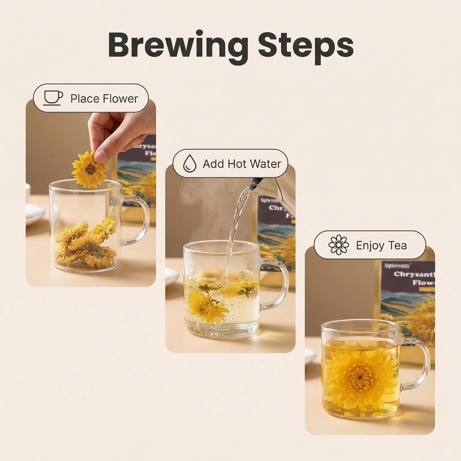 SipSerenity herbal tea for relaxation