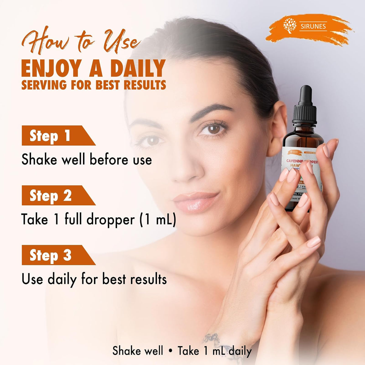 SIRUNES cayenne pepper drops natural energy boost