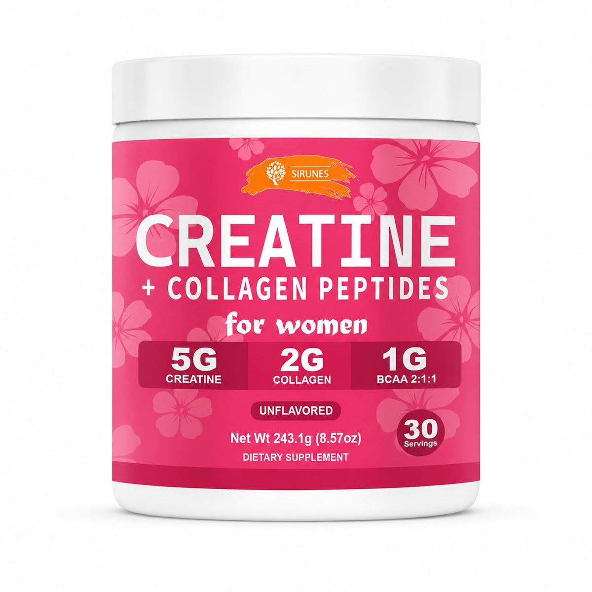 SIRUNES creatine unflavored powder