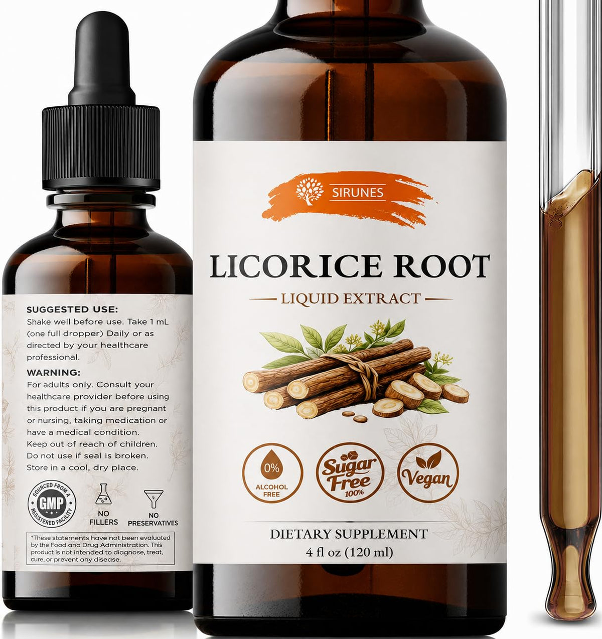 SIRUNES licorice root extract drops