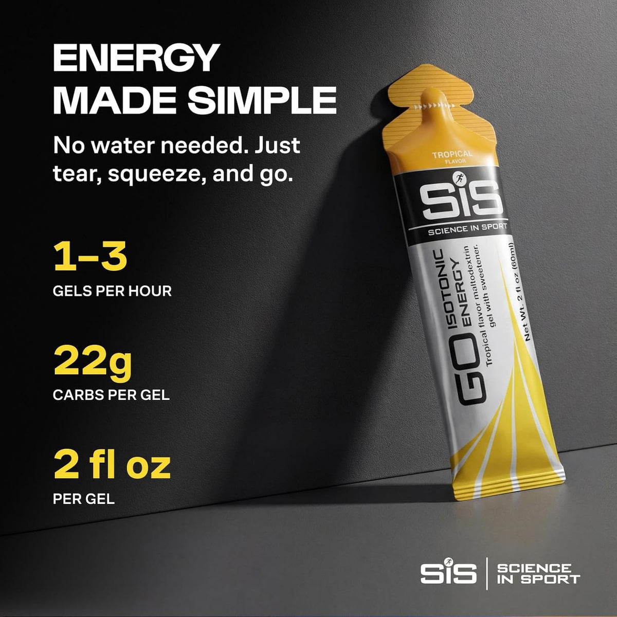 SiS energy gel with 22g carbs
