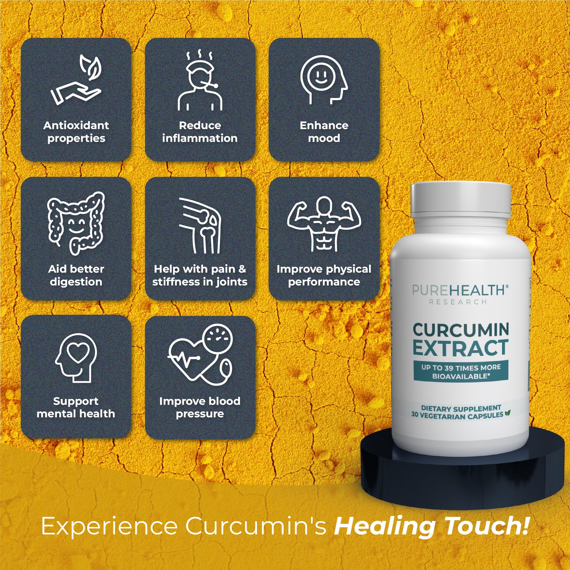 six bottles of turmeric extract