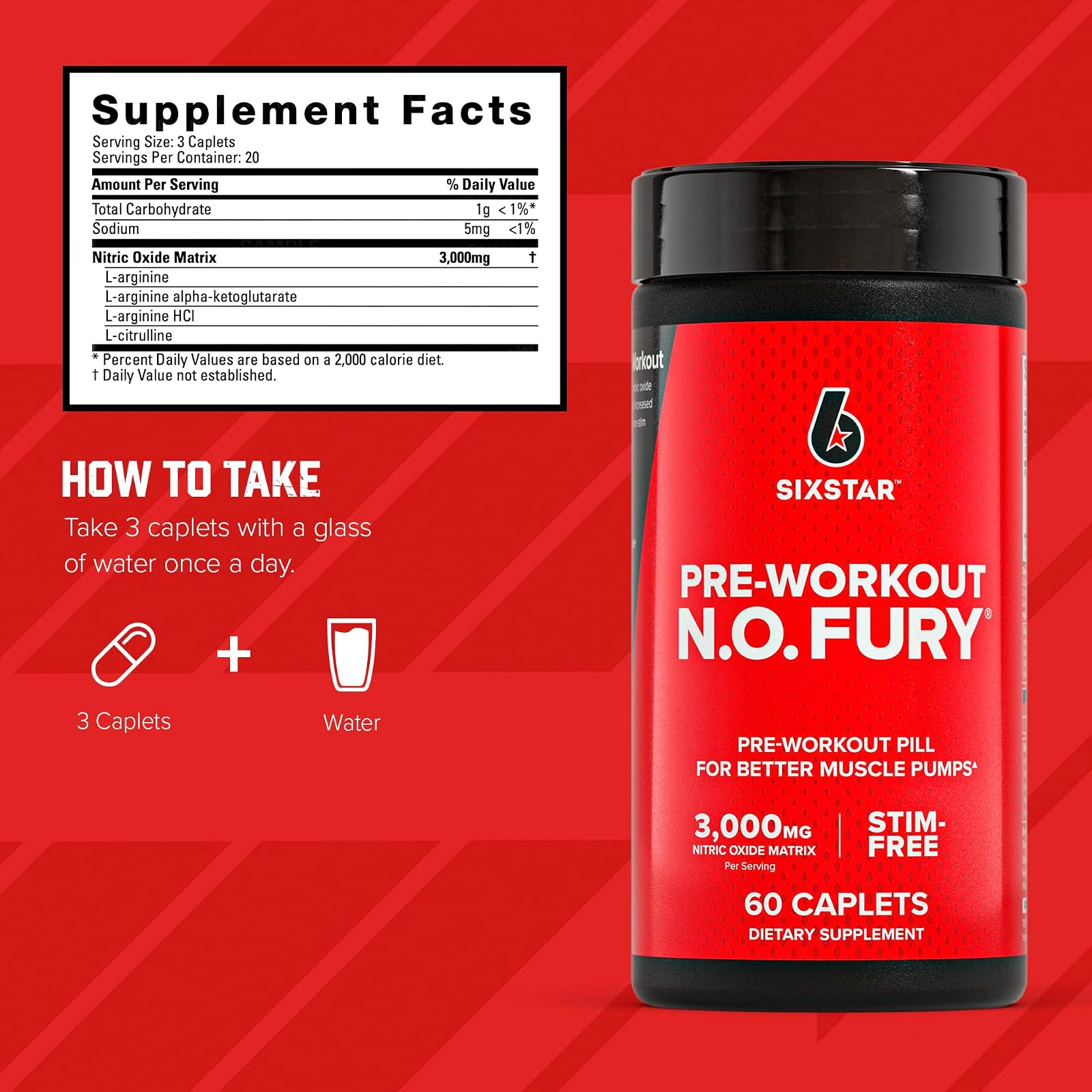 Six Star N.O Fury for muscle pump