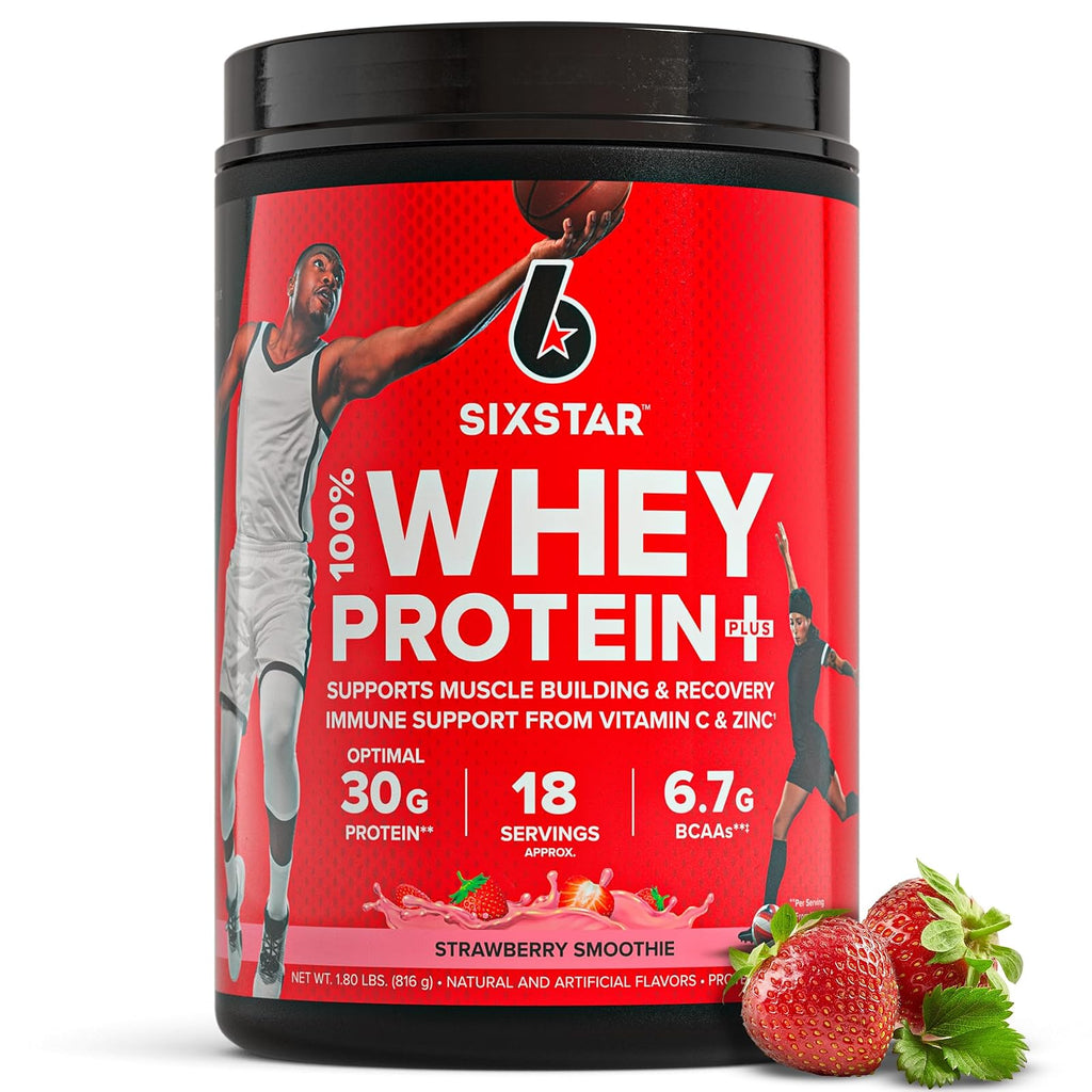 Six Star whey protein strawberry flavour