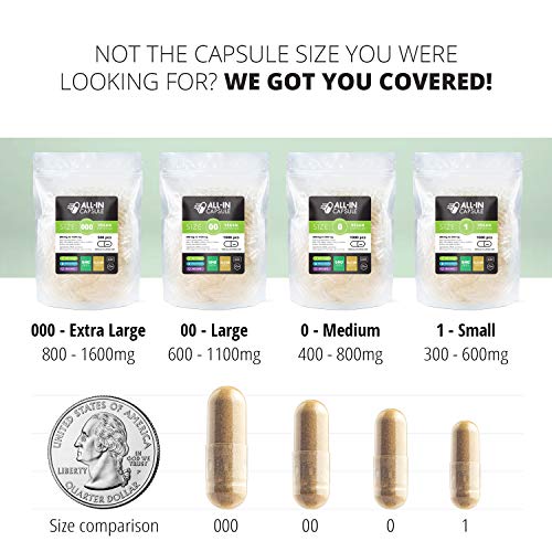 size 0 capsules for custom supplements