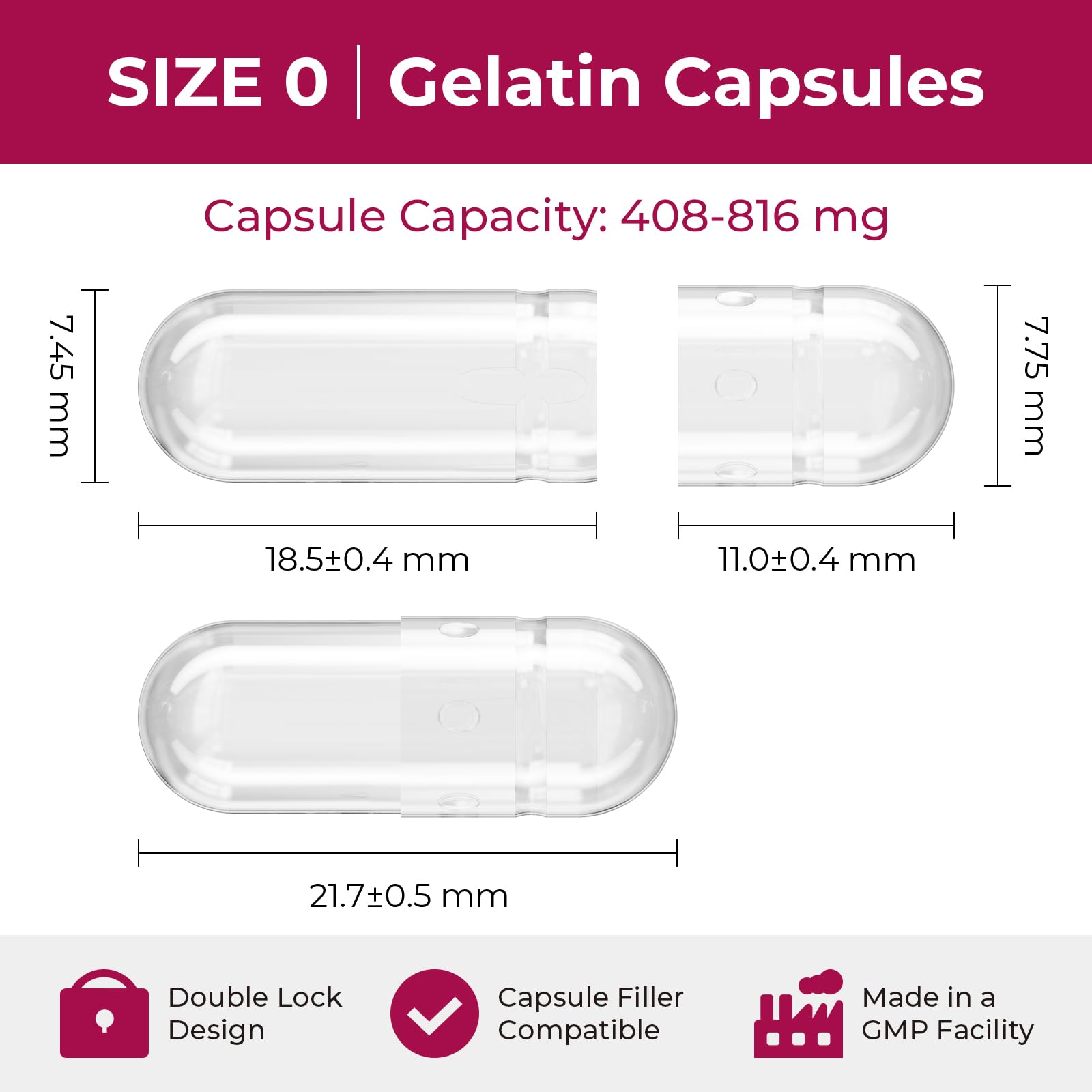 size 0 empty capsules for men