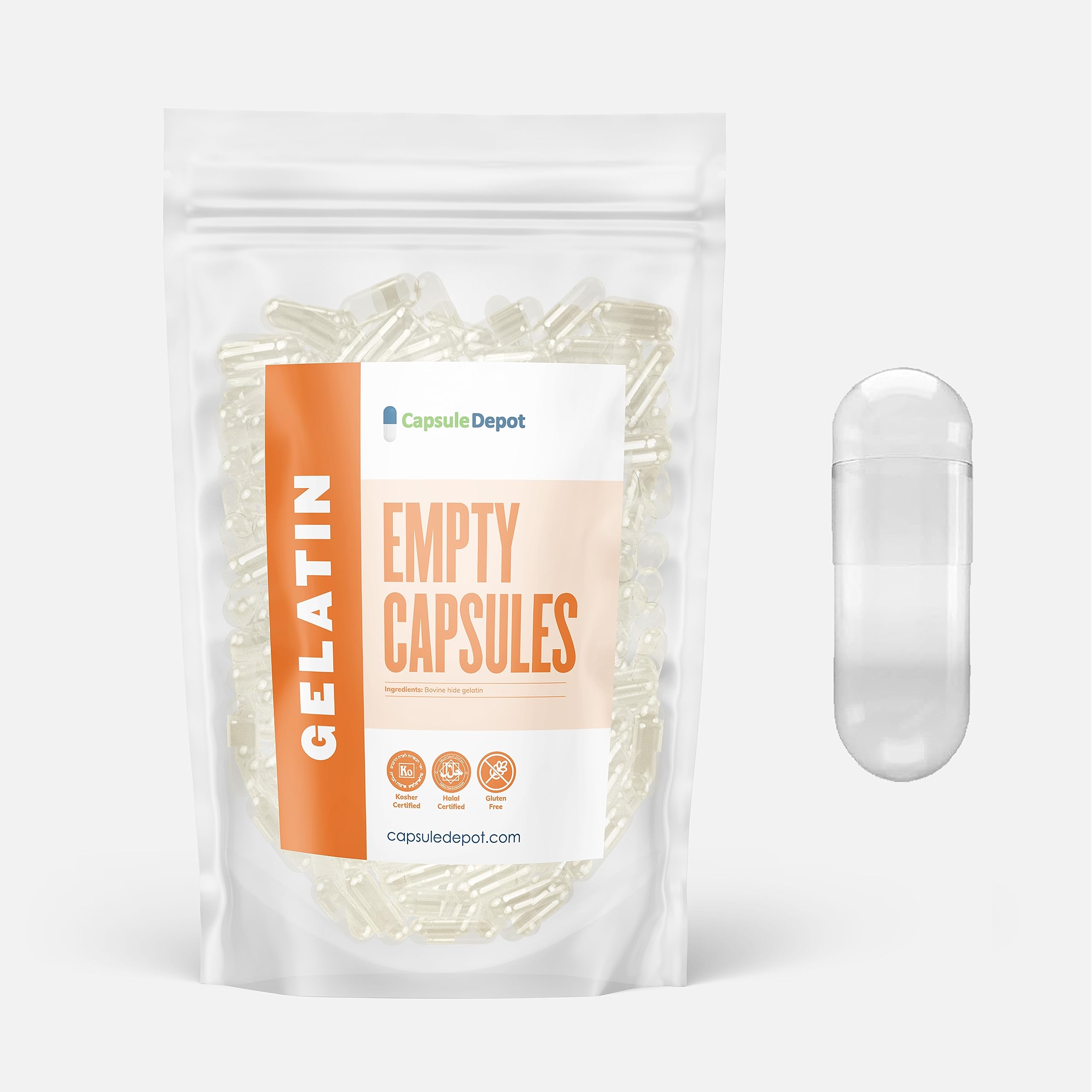 size 0 empty gelatin capsules