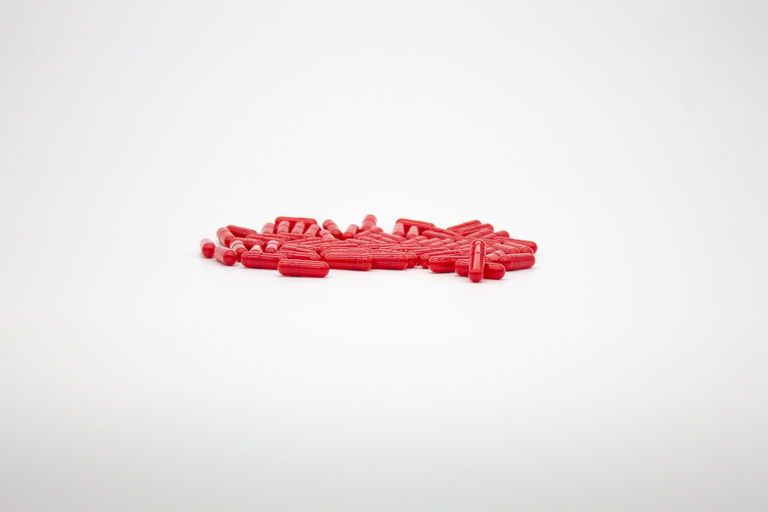 Size 0 red gelatin capsules for supplements