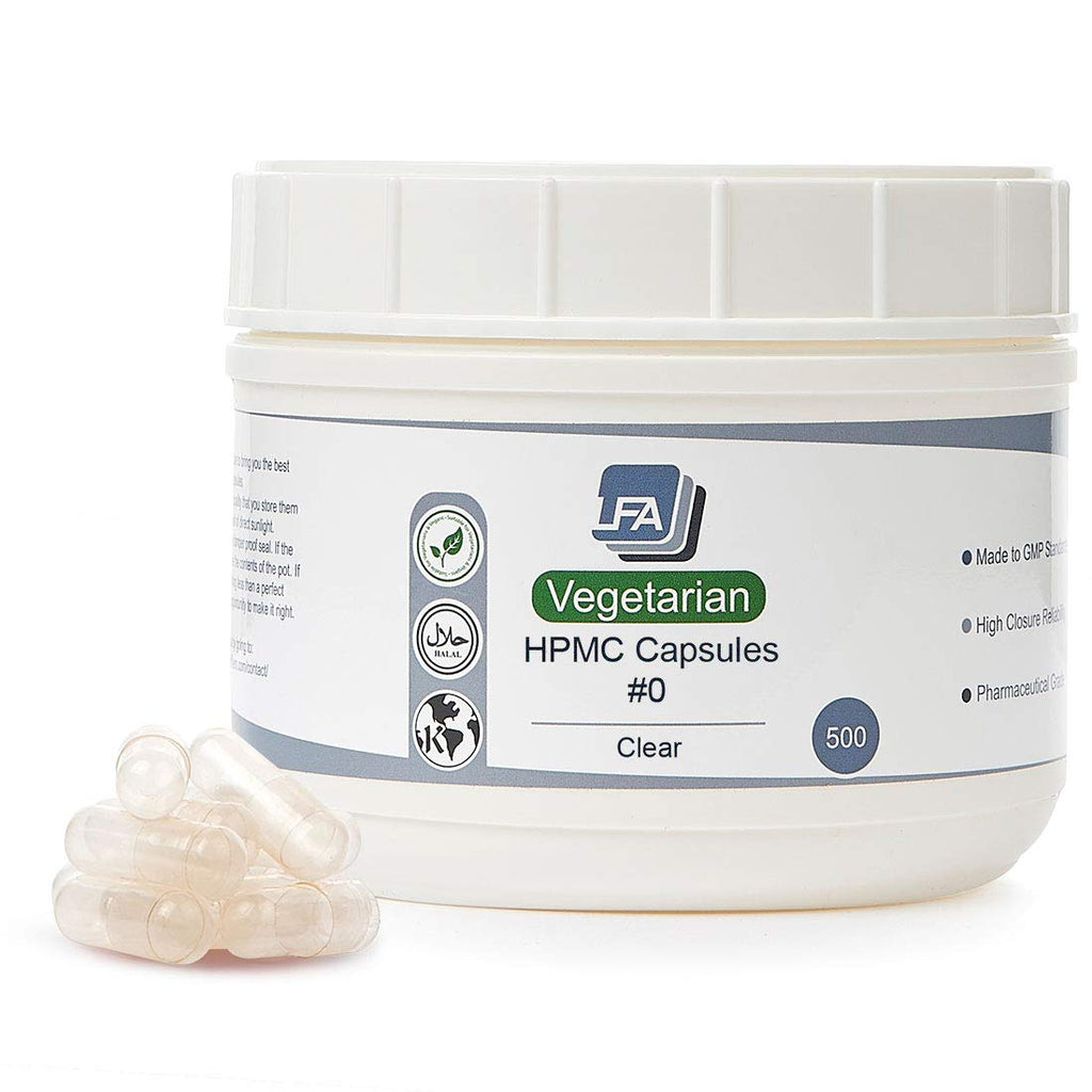 Size 0 vegan capsules for multivitamins