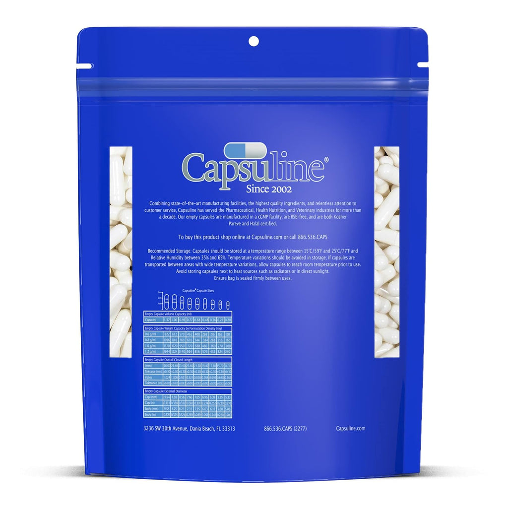 Size 00 capsules for men's multivitamin