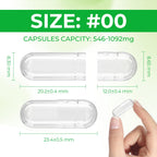 Size 00 capsules for women's multivitamins