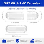 size 00 empty capsules for women