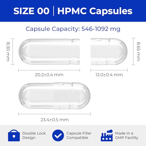 size 00 empty capsules for women