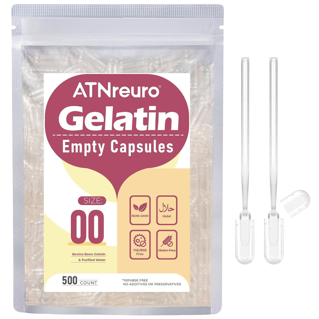 Size 00 empty gelatin capsules for multivitamins