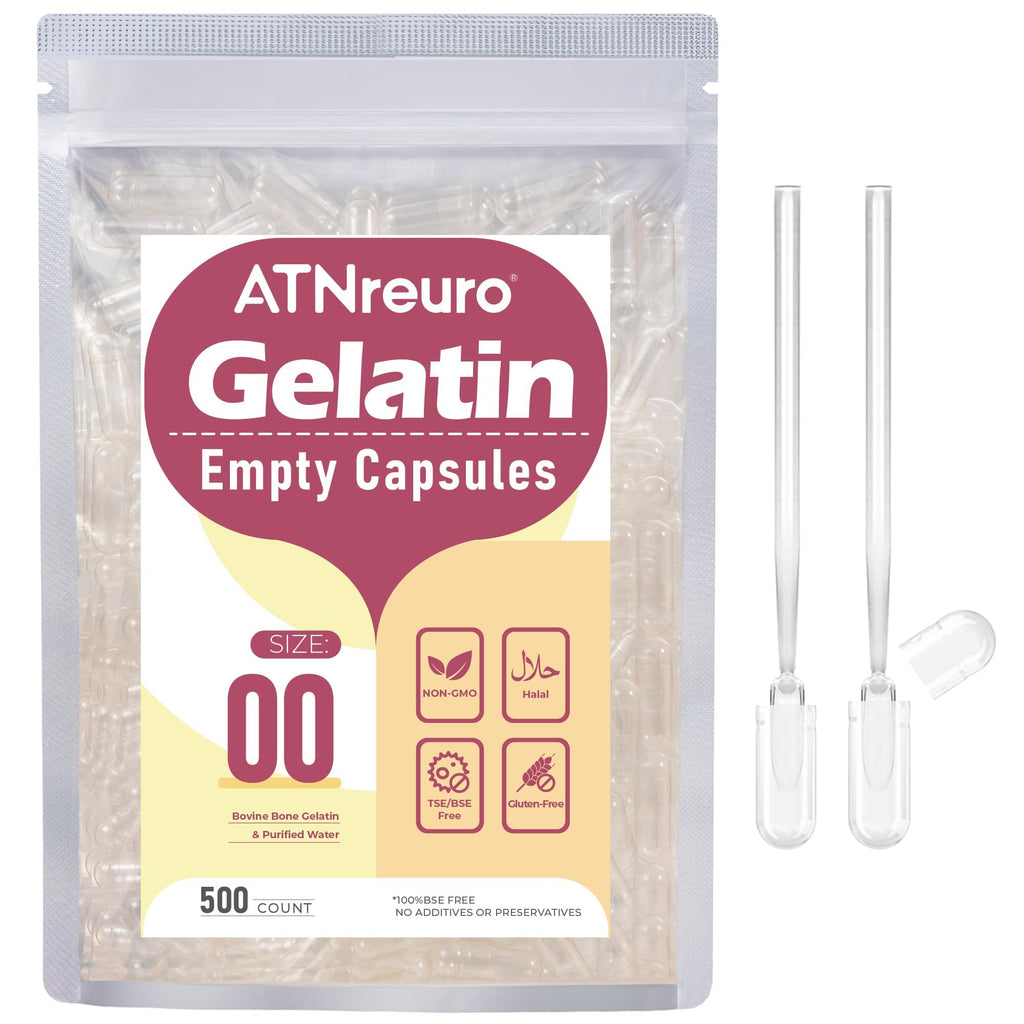 size 00 empty gelatin capsules