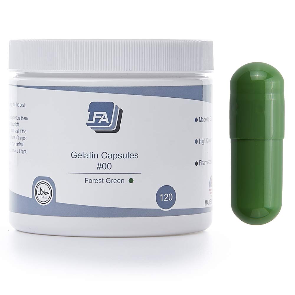 Size 00 empty green capsules