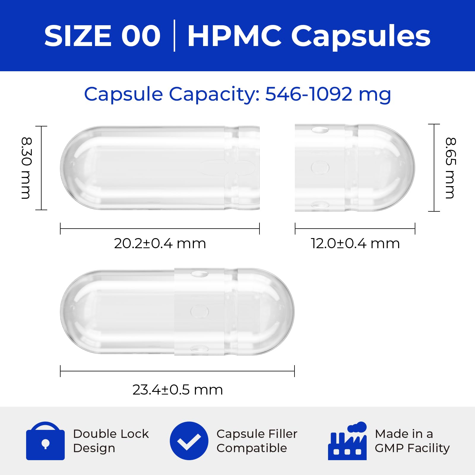 size 00 empty vegan capsules bulk