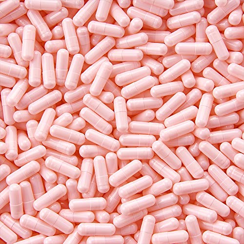size 00 pink empty gelatin capsules