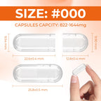 size 000 capsules for multivitamin supplements