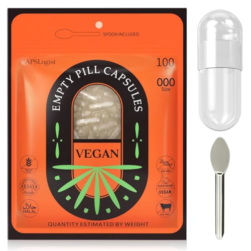 Size 000 clear capsules for vitamins