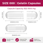 size 000 empty capsules for vitamins