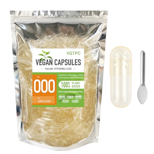 Size 000 empty vegetarian capsules