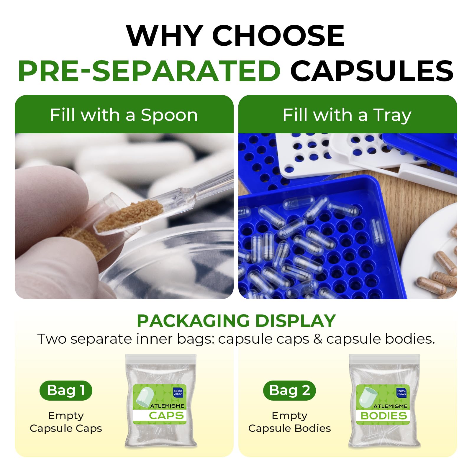 Size 1 capsules for multivitamins