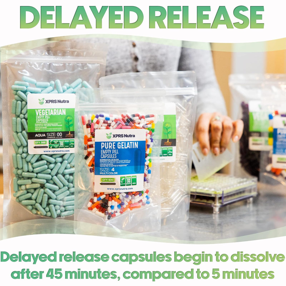 size 1 delayed release capsules