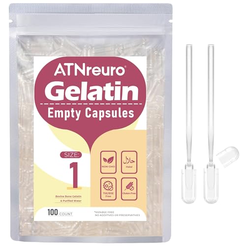 size 1 empty gelatin capsules