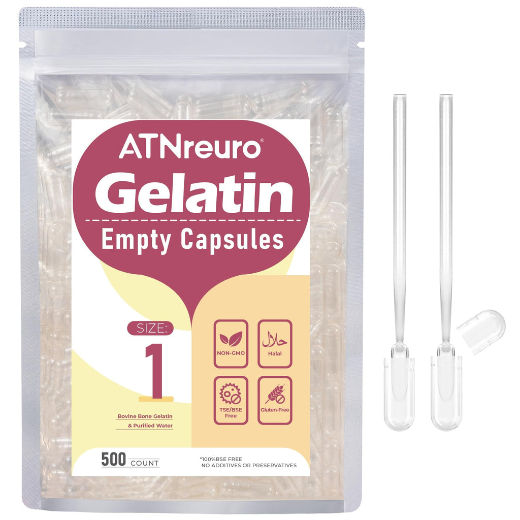 Size 1 empty gelatin capsules