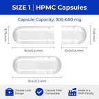 size 1 empty vegan capsules bulk