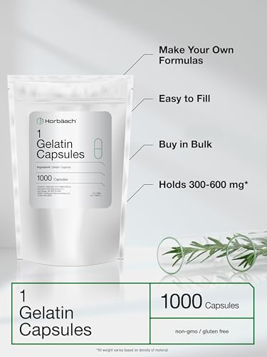 size 1 gelatin capsules for blending
