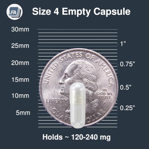 size 4 capsules for DIY vitamins