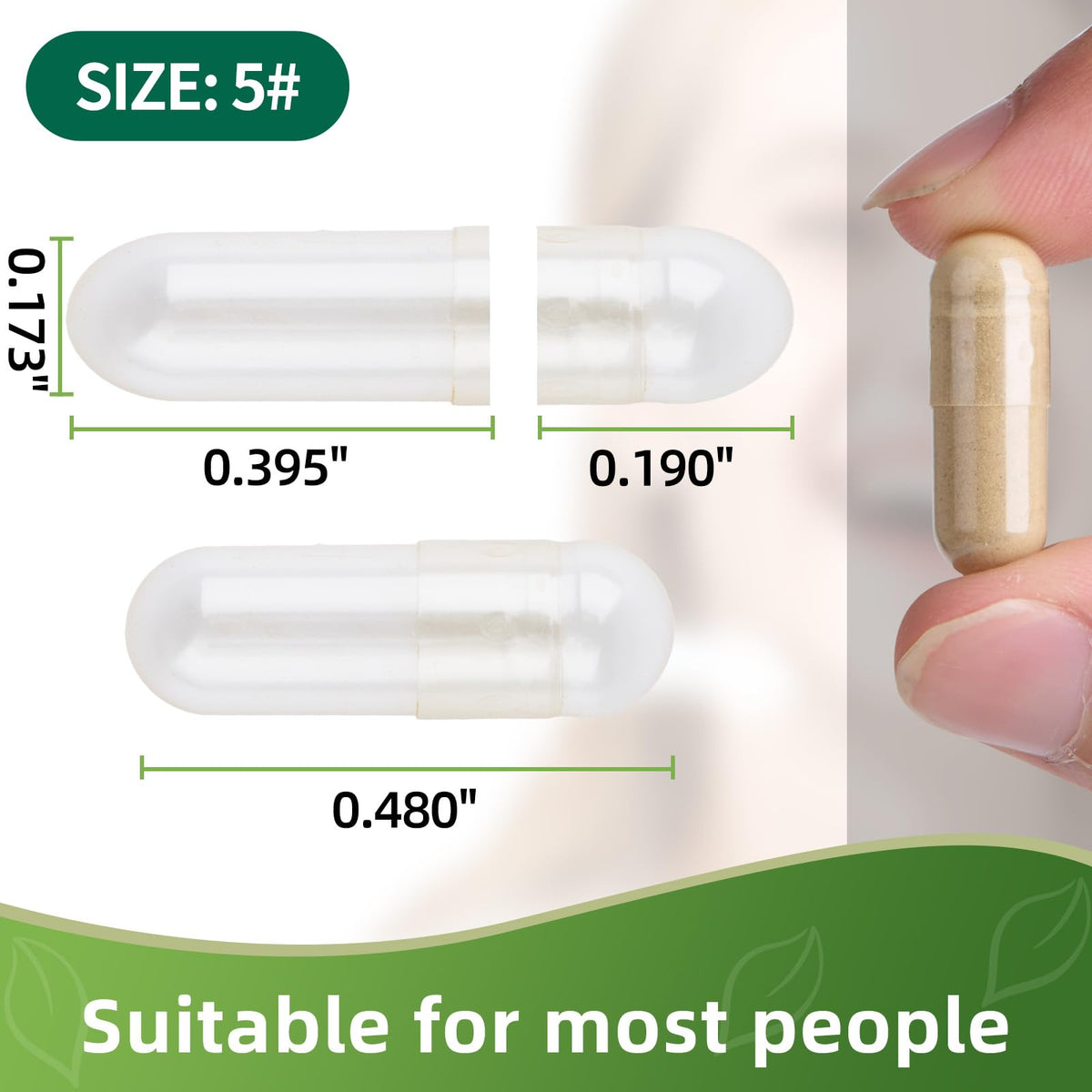size 5 capsules perfect for custom supplements