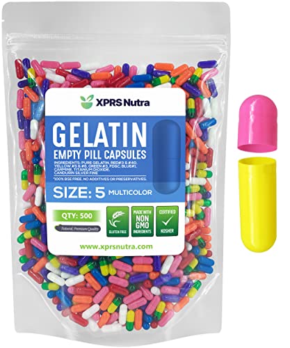size 5 empty gelatin pill caps