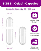 size 5 gelatin capsules for multivitamins