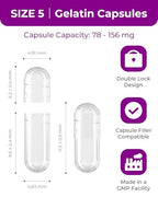 size 5 gelatin capsules for vitamins