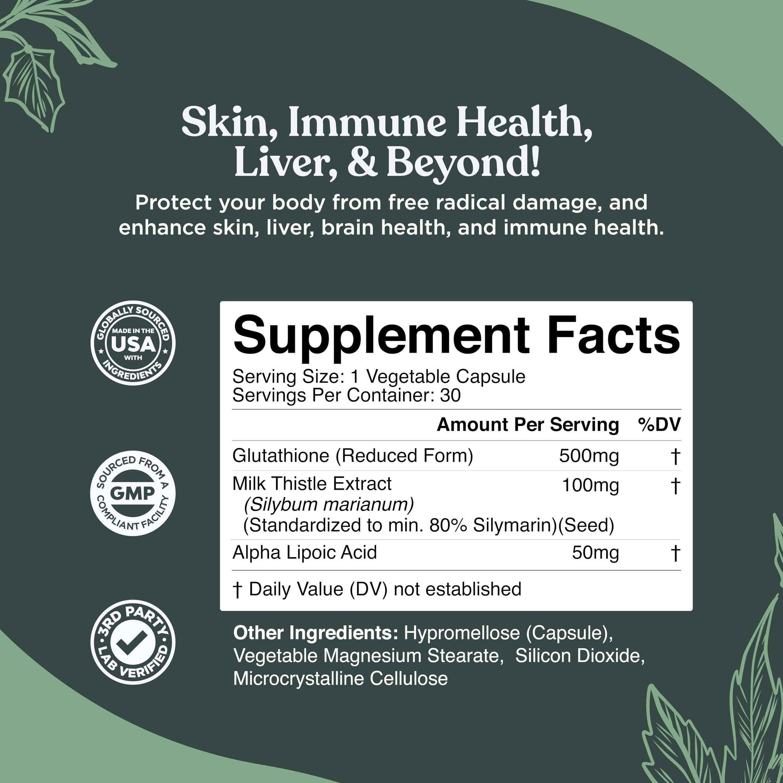 Skin health benefits of glutathione