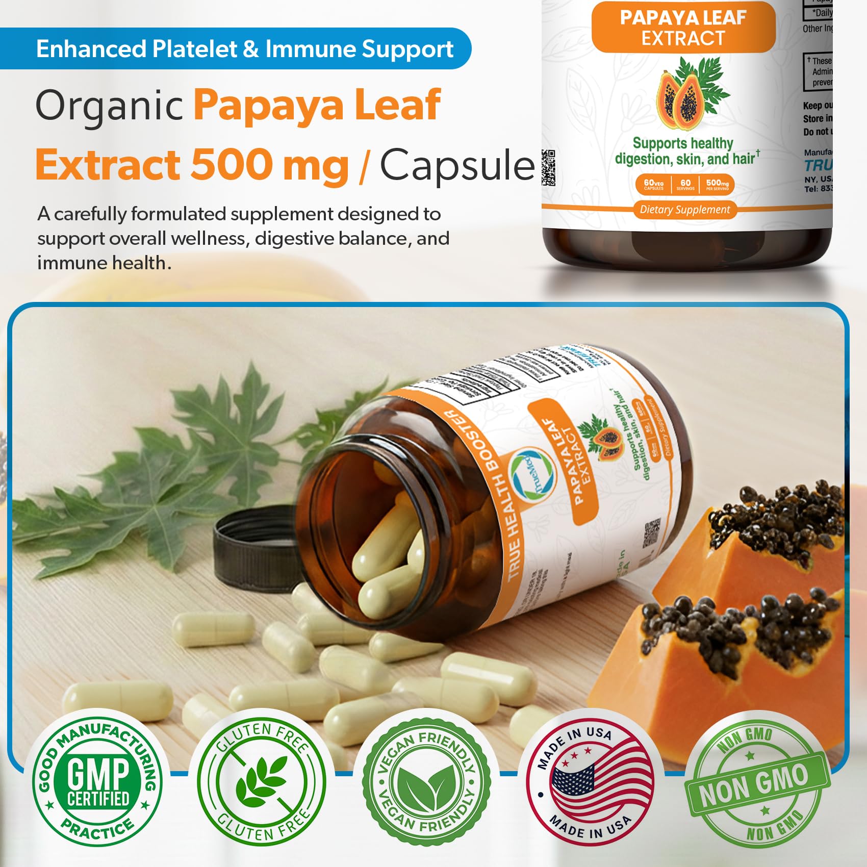 Skin health benefits of papaya extract