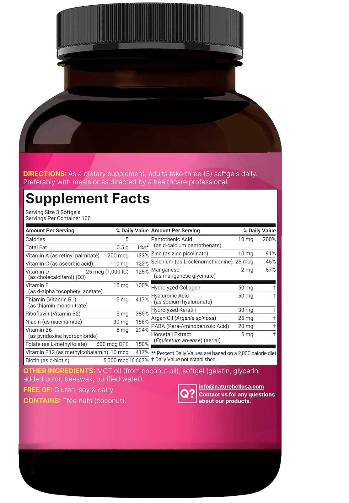 skin health support with biotin