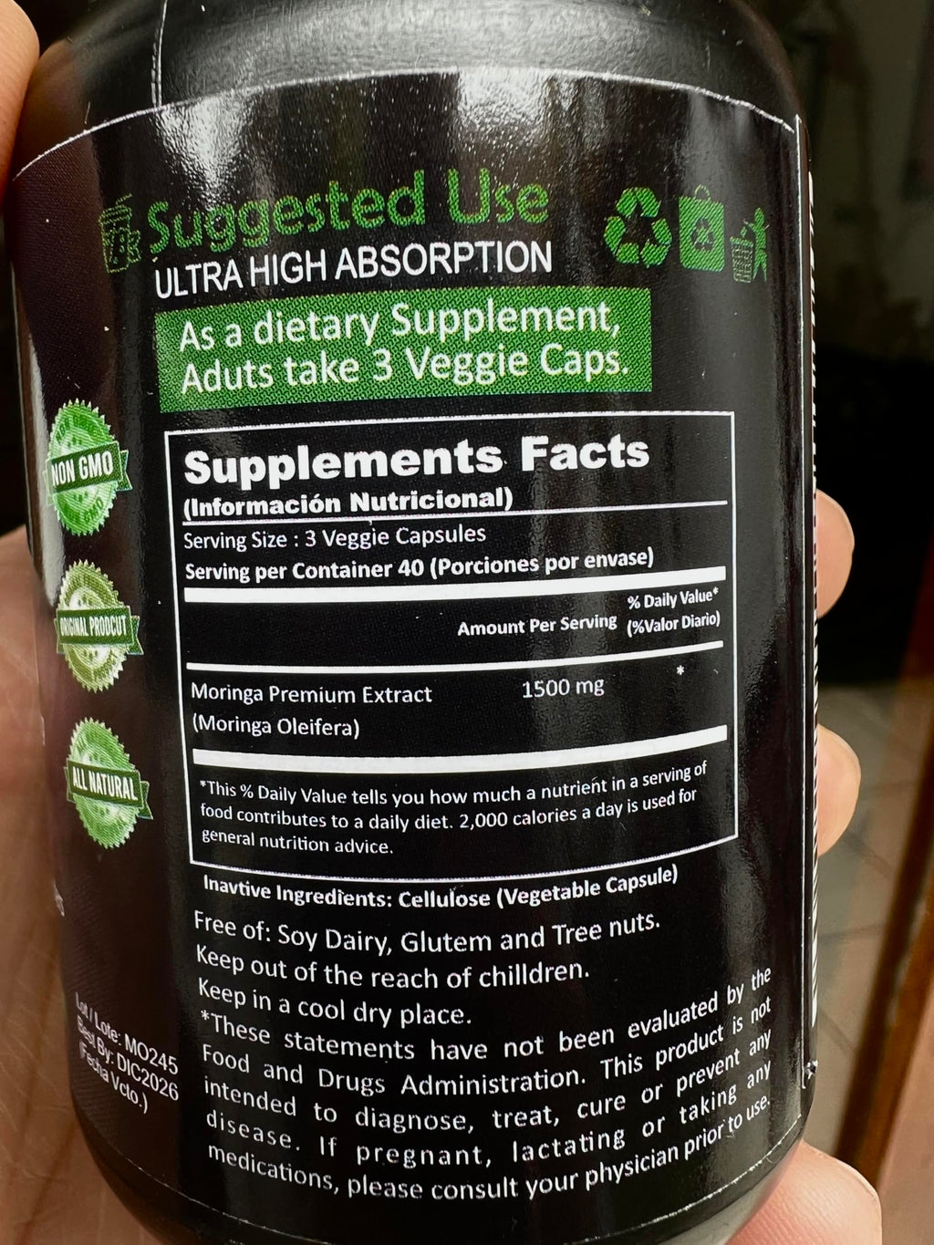 skin health support with Moringa