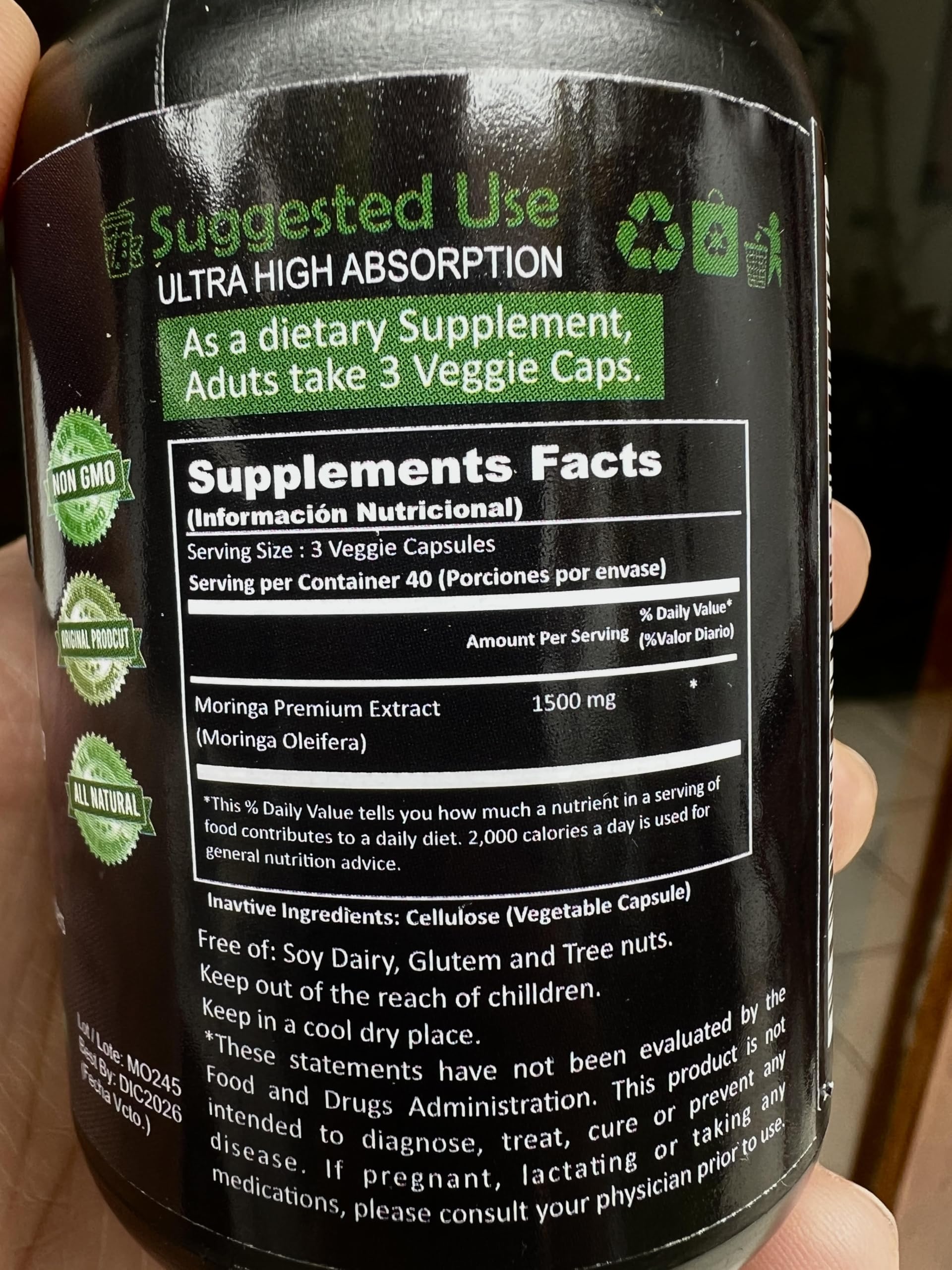 skin health support with Moringa