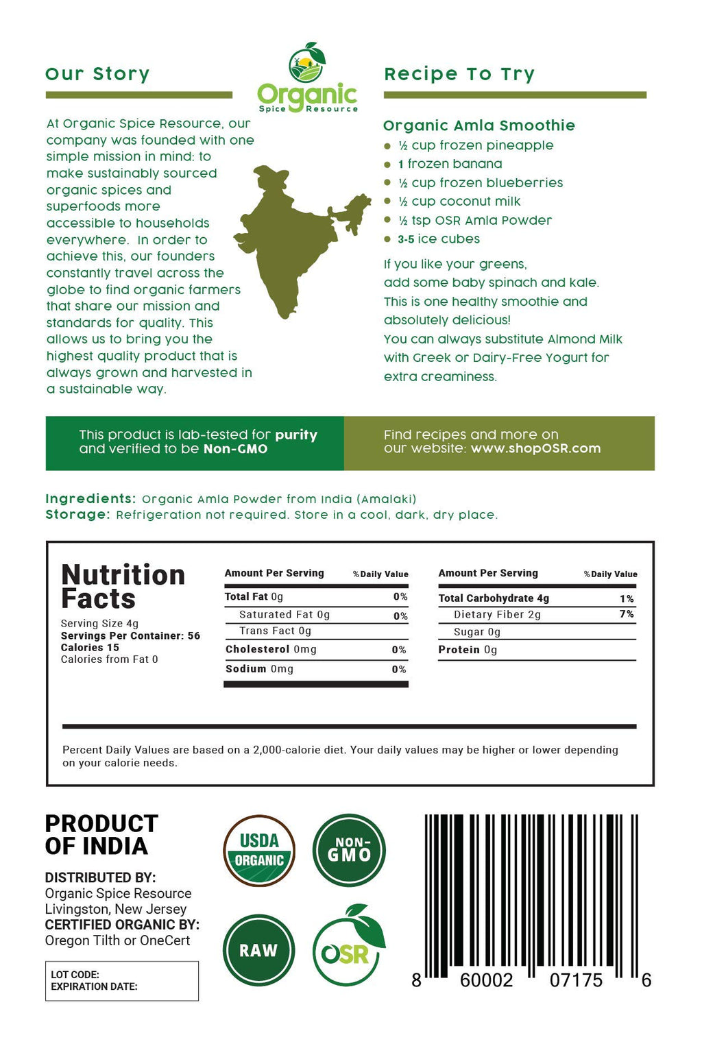 skin health with amla powder